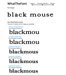 What typeface is that? Black Mouse Design